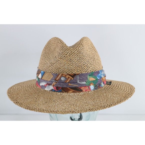 Vintage | Accessories | Vintage 9s Straw Woven Panama Fedora Golfing ...